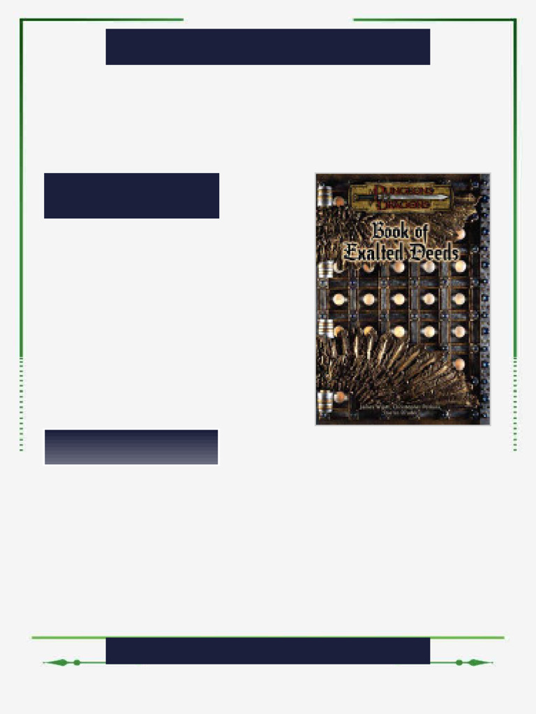 Book of Exalted Deeds Dungeons Dragons d20 3 5 Fantasy Roleplaying ...