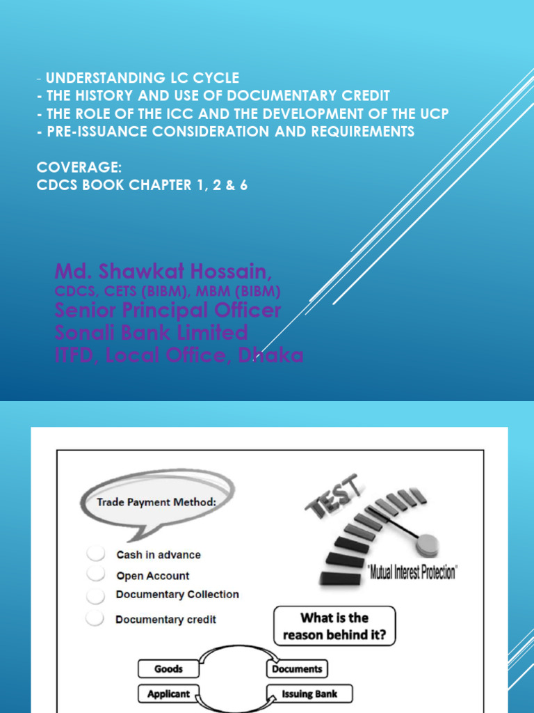 Presentation On LC Cycle | PDF | Letter Of Credit | Financial Services