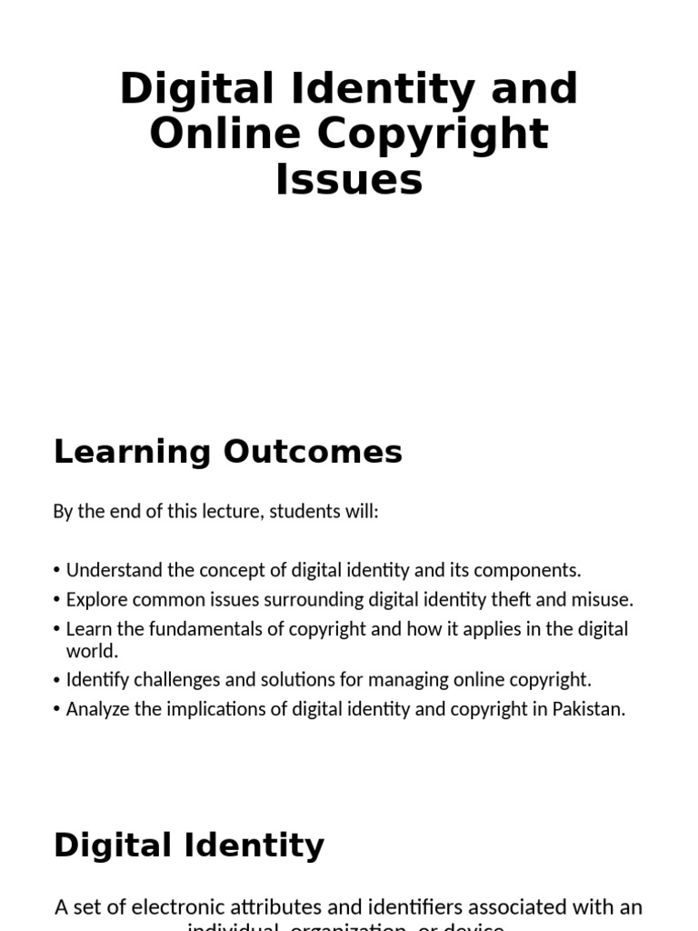 11 Digital Identity and Online Copyright Issues | PDF | Digital Rights ...