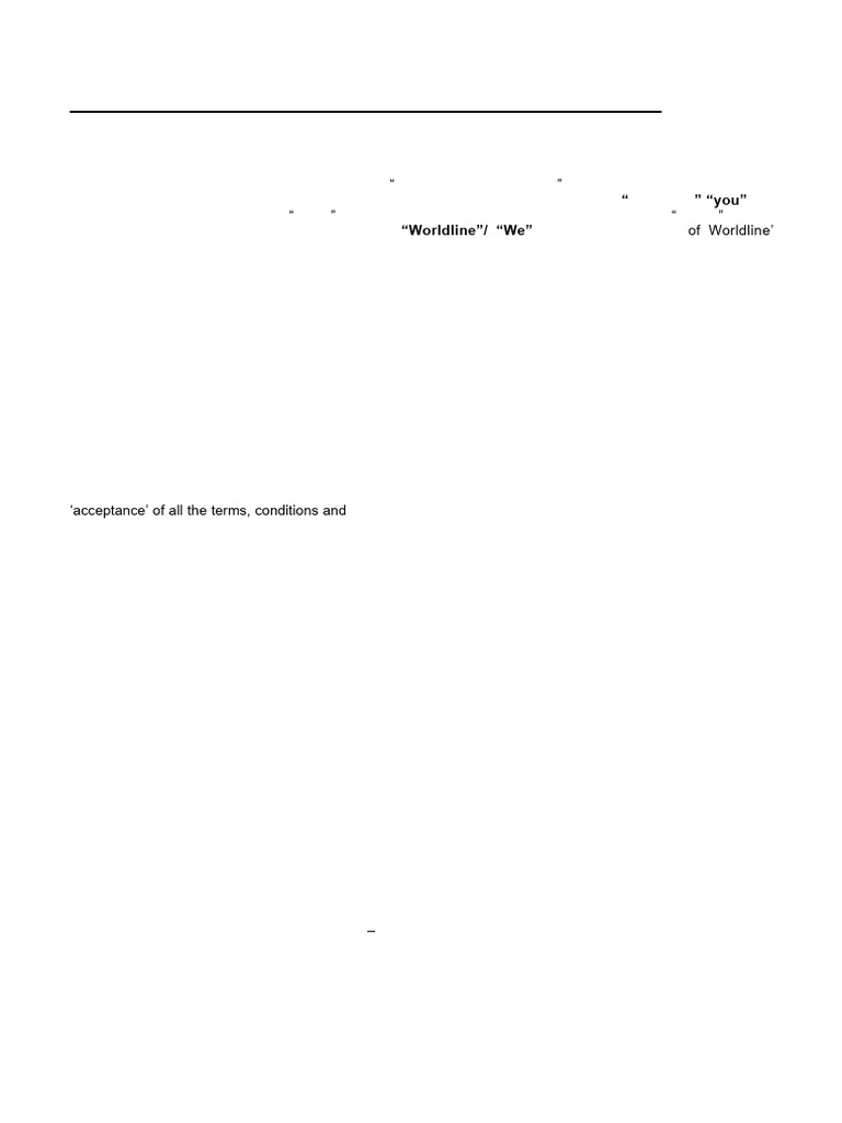 Worldline Merchant Payment Terms | PDF | Credit Card | Debit Card