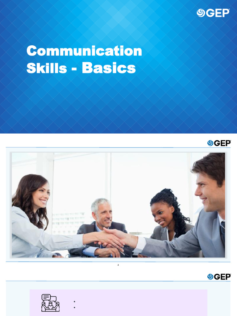 Communication Skills Basics v1 1 | PDF | Communication | Nonverbal ...