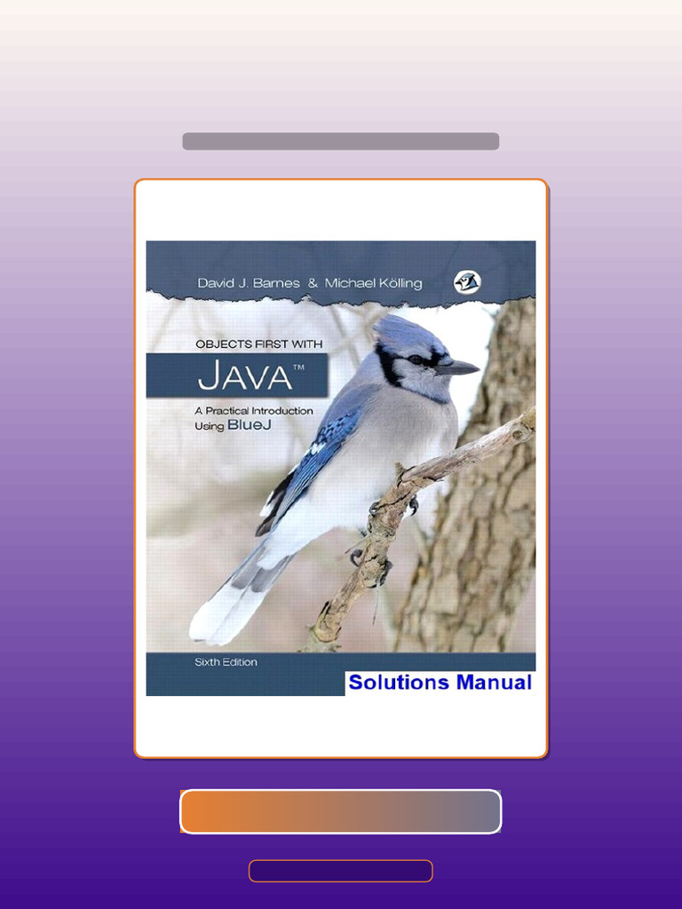 Objects First With Java a Practical Introduction Using BlueJ 6th ...