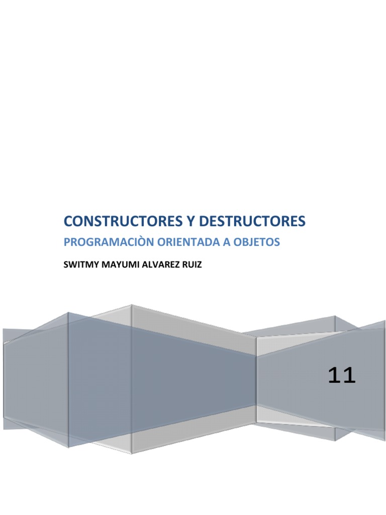Constructores y Destructores | PDF | Objeto (informática) | C