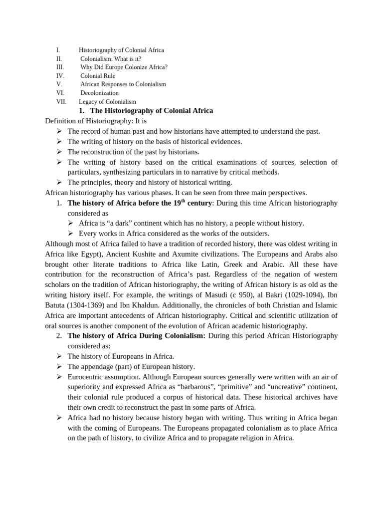 Africa 1884 To 1960s Short Note For 3rd Year | PDF | British Empire ...