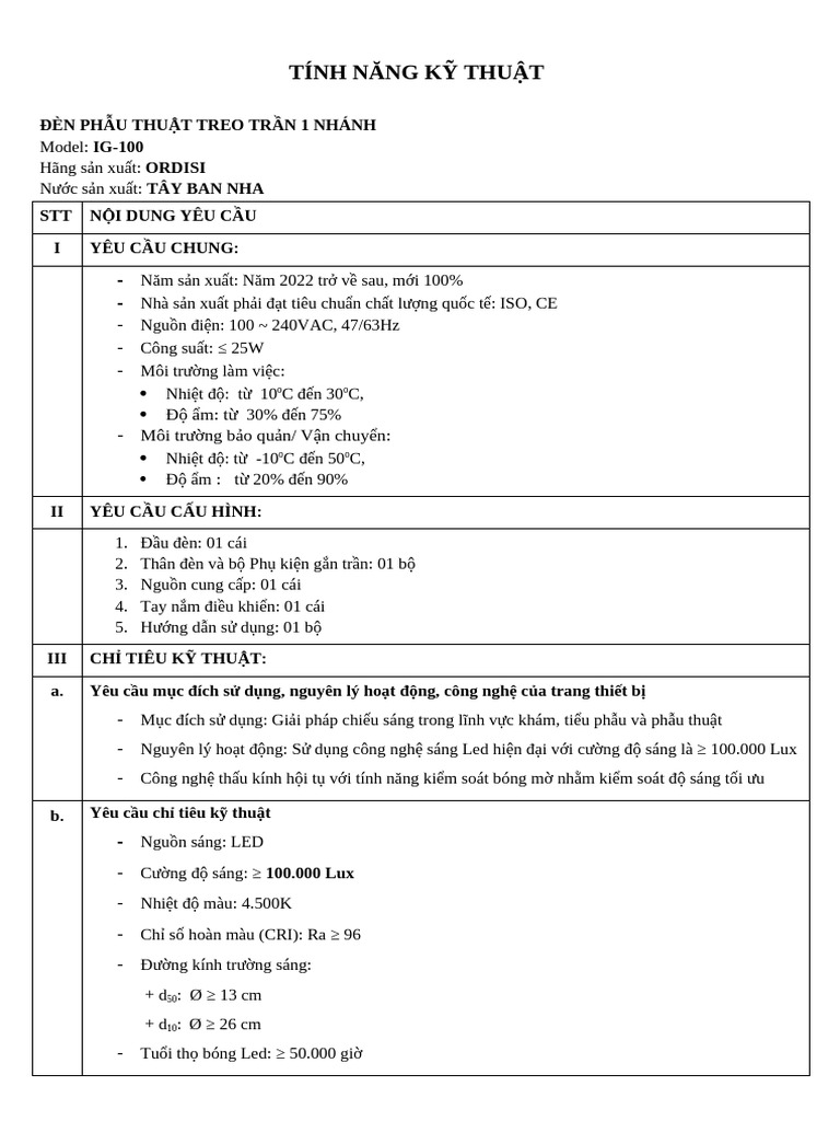 TNKT_IGLux treo tran 1 nhanh IG-100_Ordisi | PDF