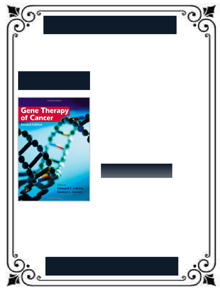 Gene Therapy of Cancer 2nd Edition Edmund C. Lattime (Editor) ebook ...