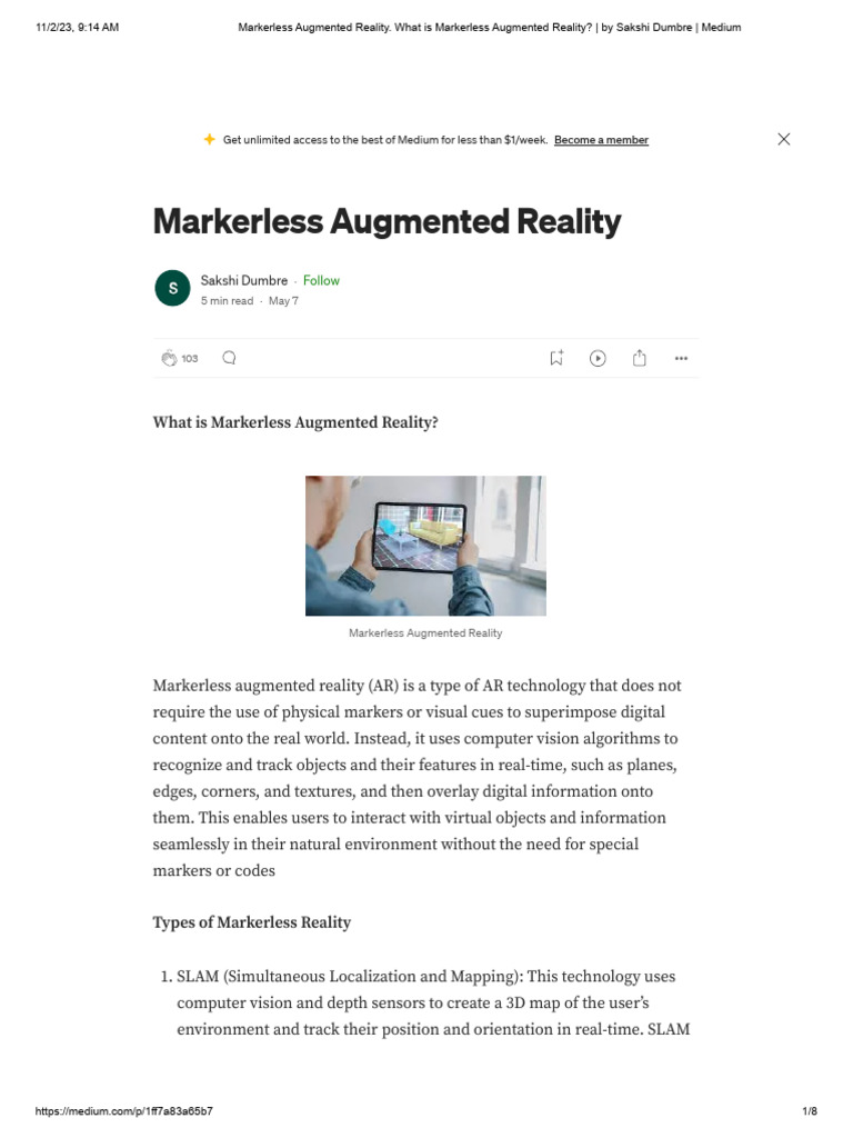 Markerless Augmented Reality. What Is Markerless Augmented Reality - by ...