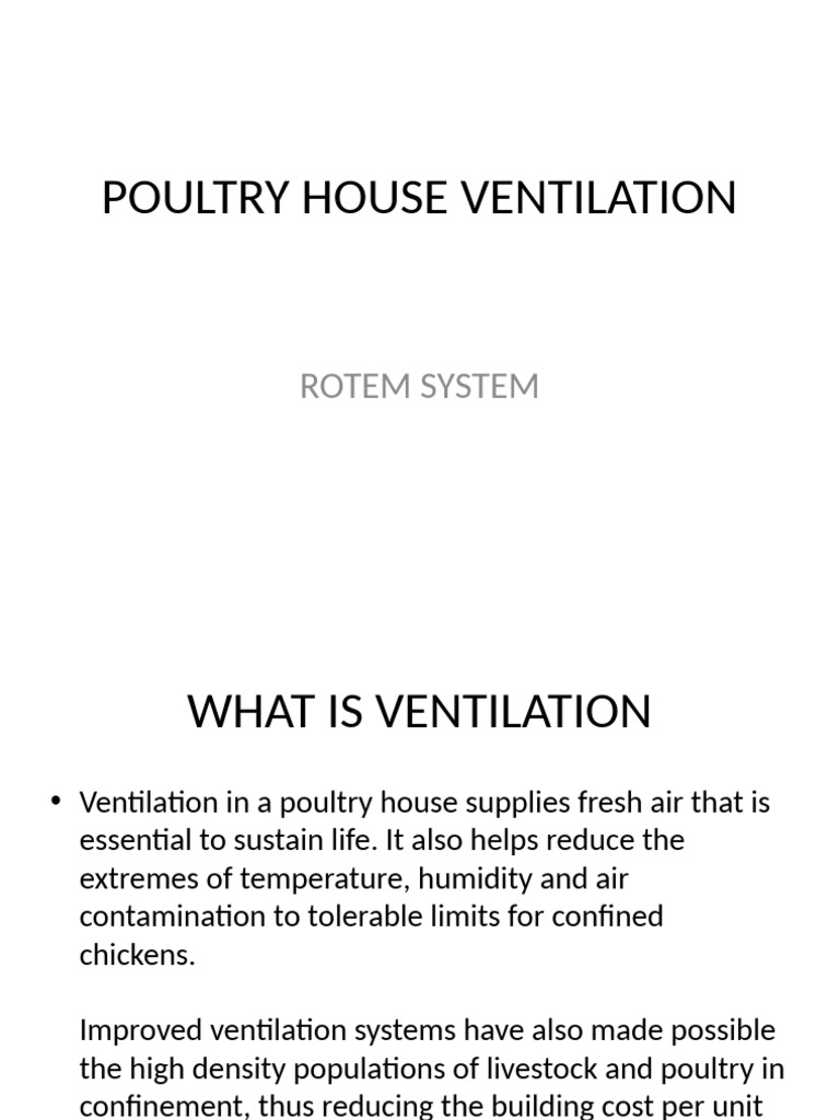 Poultry House Ventilation Systems Guide | PDF | Building Insulation ...