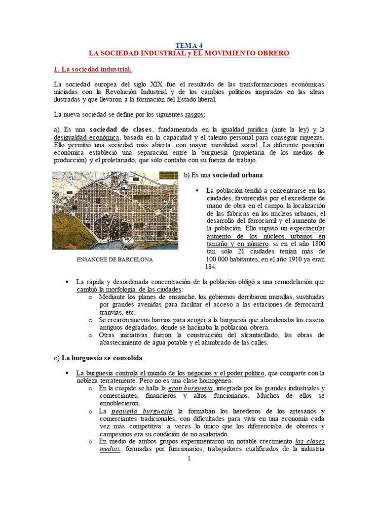 Sociedad Industrial y Movimiento Obrero | PDF | Democracia social ...