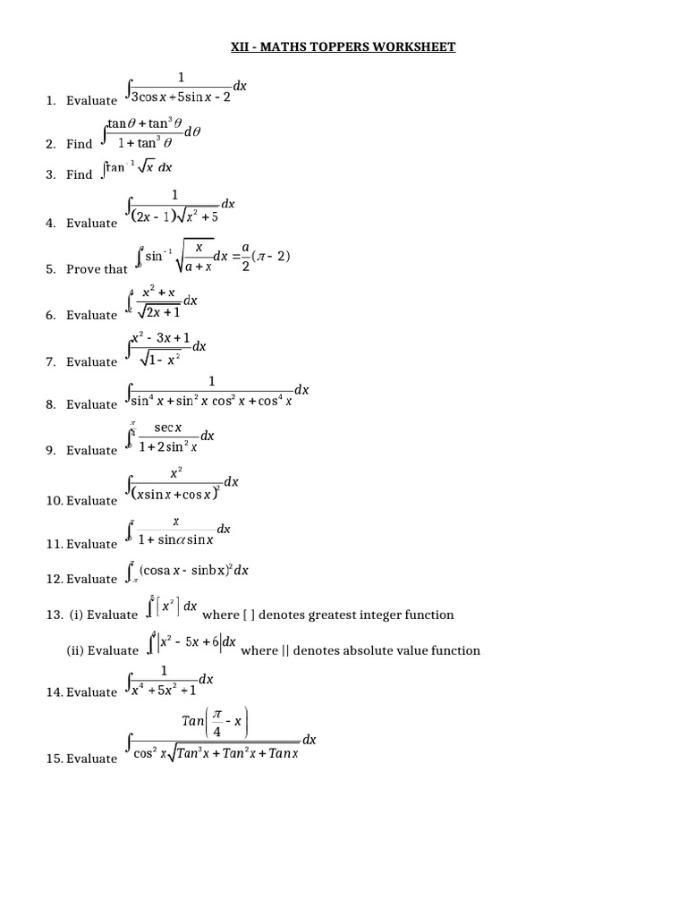 Maths Topper Qns | PDF