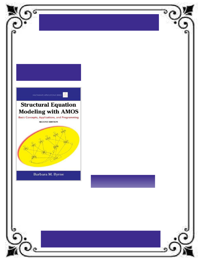 Structural Equation Modeling With AMOS Basic Concepts Applications and ...