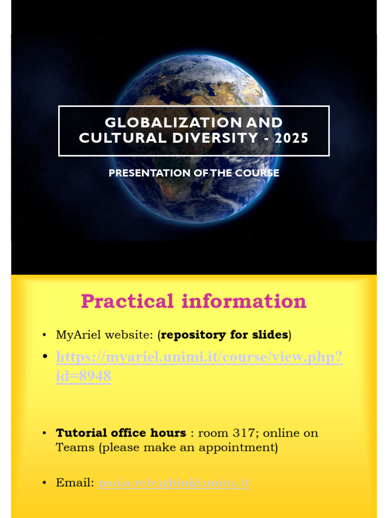 Presentation of The Course 2025 | PDF | Liberal Arts Education