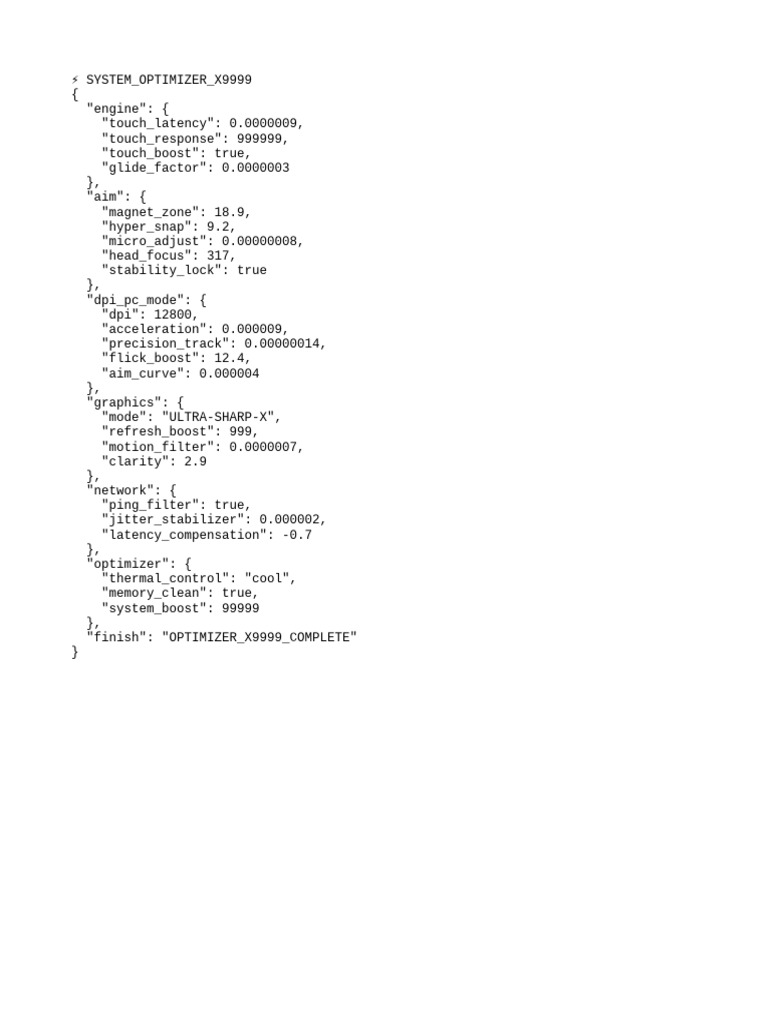System Optimizer X9999 Specifications | PDF