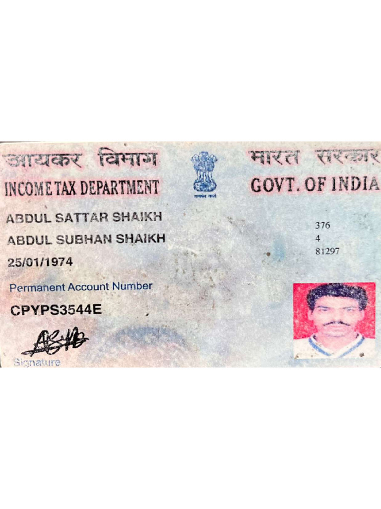 PAN card | PDF
