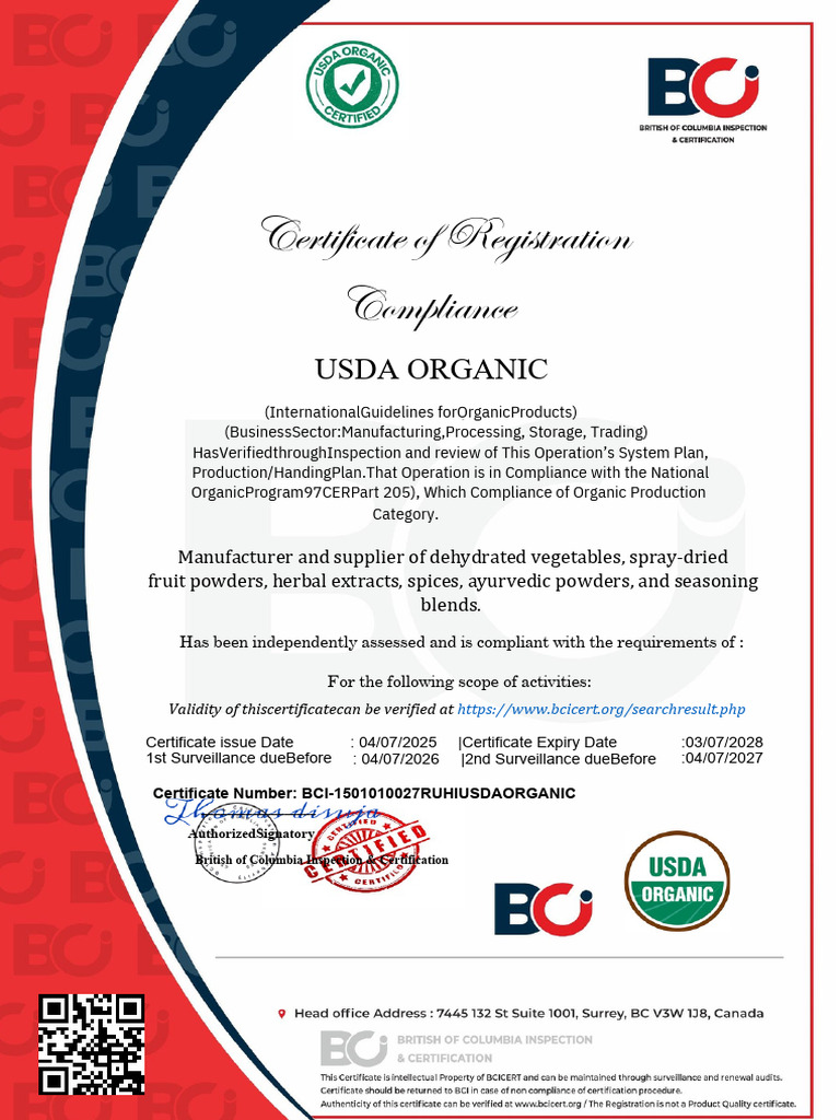 Usda Organic Final | PDF