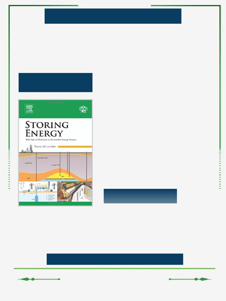 Storing Energy. With Special Reference to Renewable Energy Sources 1st ...