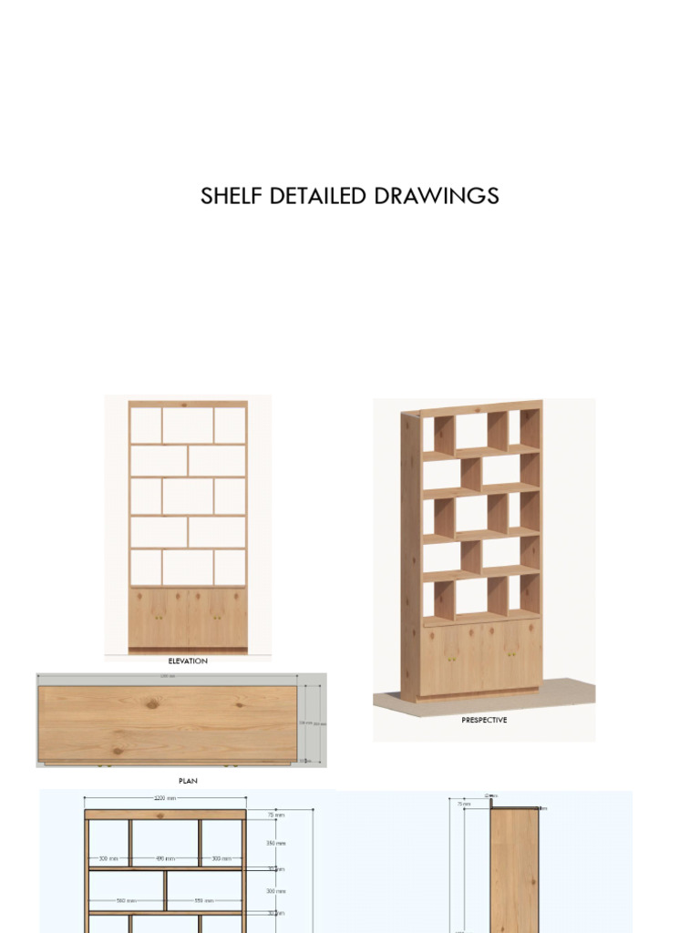 Detailed Shelf Drawings and Elevations | PDF