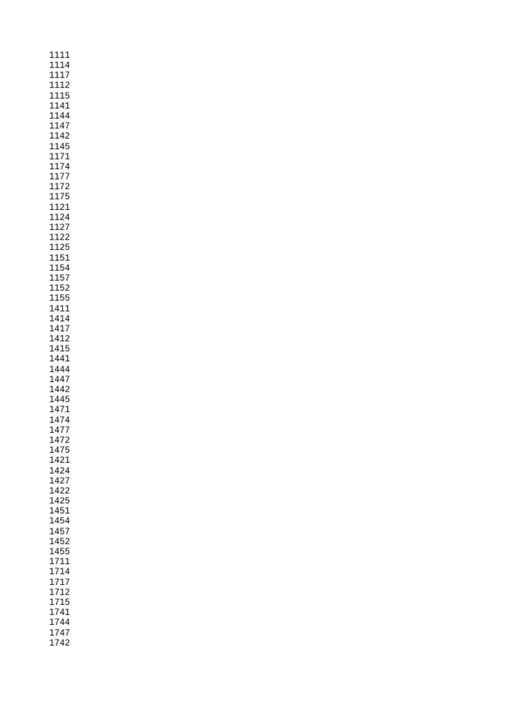 4 Digit Combinations With Repetition | PDF