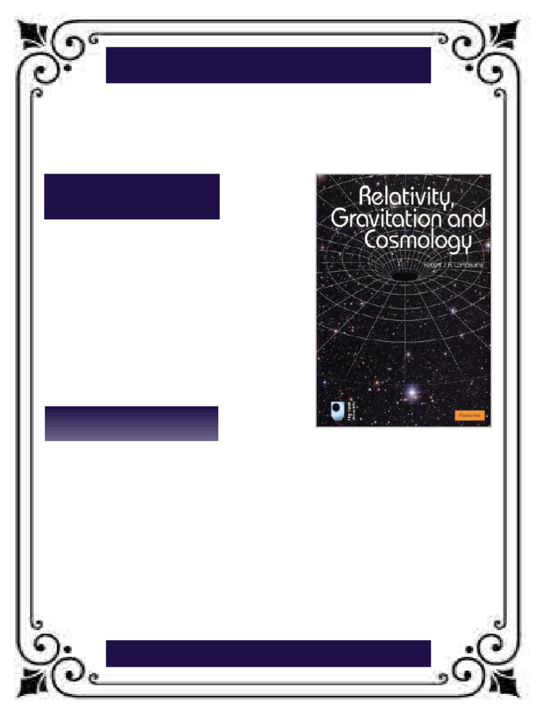 Relativity gravitation and cosmology Robert J. A. Lambourne ebook ...
