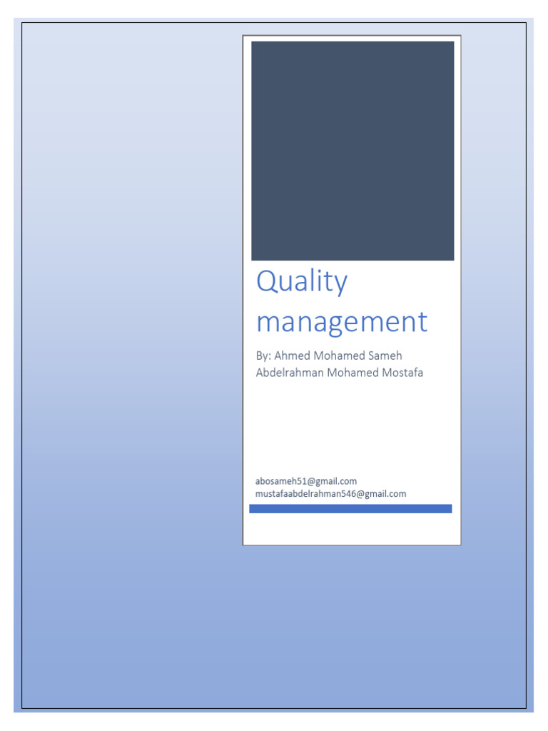Project Quality Management Guide | PDF | Project Management | Quality ...