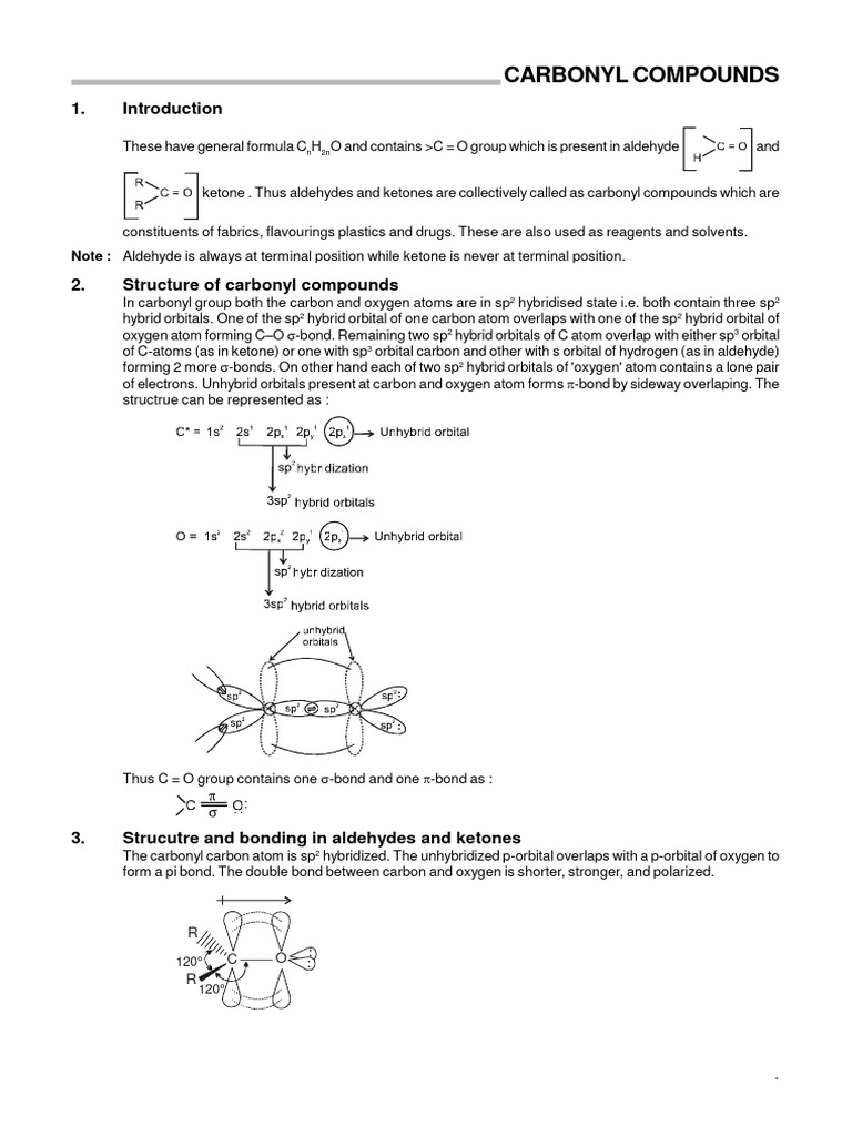 Carbonyl Compound Theory E | PDF | Aldehyde | Ketone