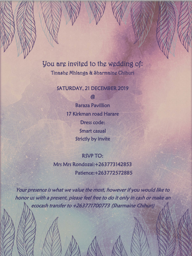 WEdding Invitation Final PDF Sample-1 | PDF