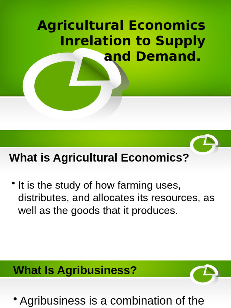 Agricultural Economics: Supply & Demand Insights | PDF | Prices | Economics