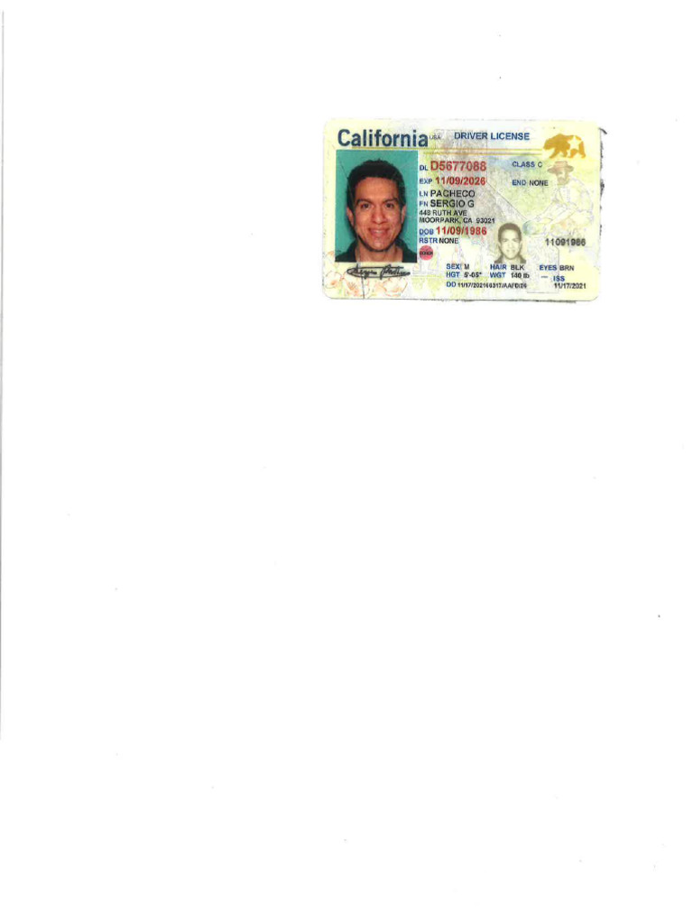 CA Driver's License | PDF