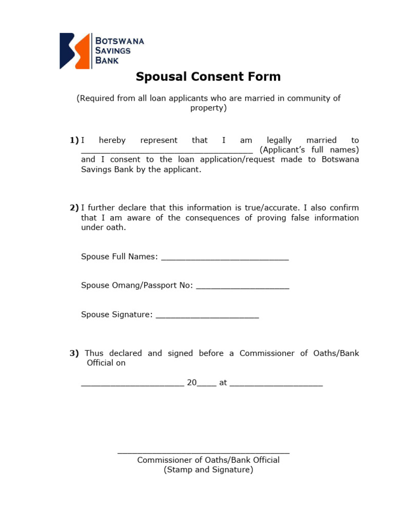 Spousal Consent Form | PDF