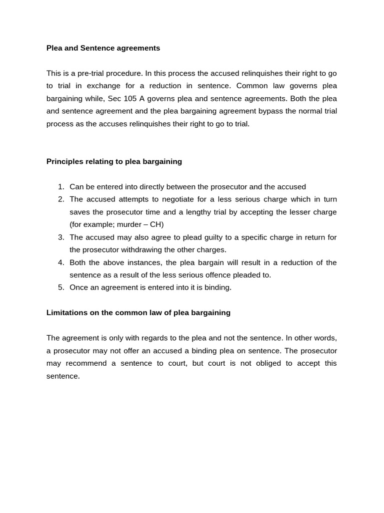 Understanding Plea and Sentence Agreements | PDF | Plea Bargain | Plea