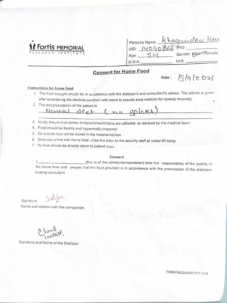 Home Food Allowed | PDF
