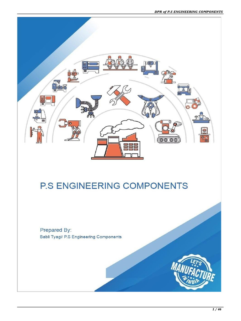 DPR for P.S Engineering Components Expansion | PDF | Feasibility Study ...