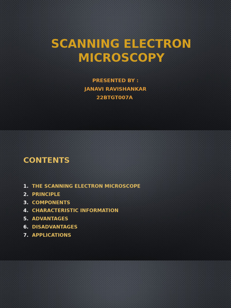 Scanning Electron Microscope | PDF
