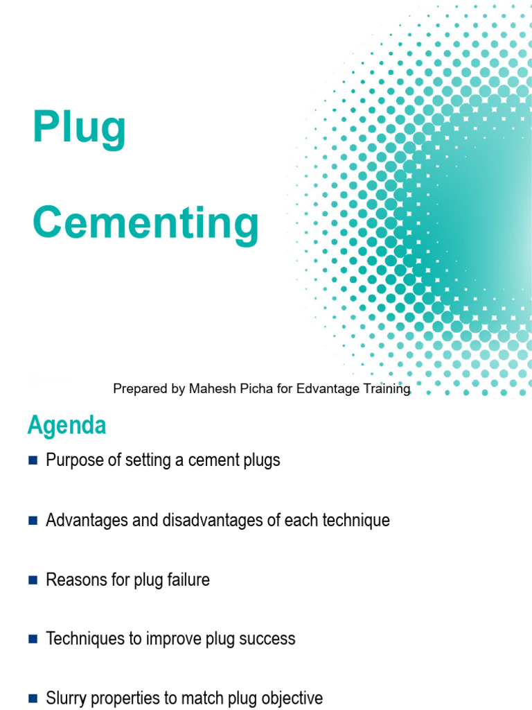Cement Plug Techniques and Best Practices | PDF | Casing (Borehole ...