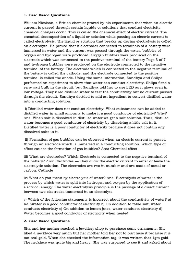 Case Based Questions Worksheet | PDF | Vaccines | Electrode