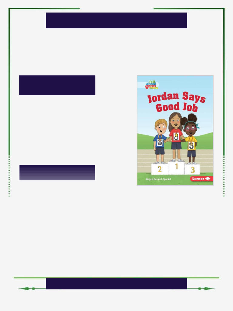 Jordan Says Good Job Megan Borgert Spaniol eBook complete compilation | PDF