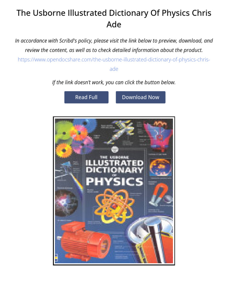The Usborne Illustrated Dictionary of Physics Chris Ade | PDF | Force | Ion