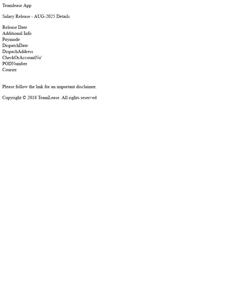 Salary Release | PDF