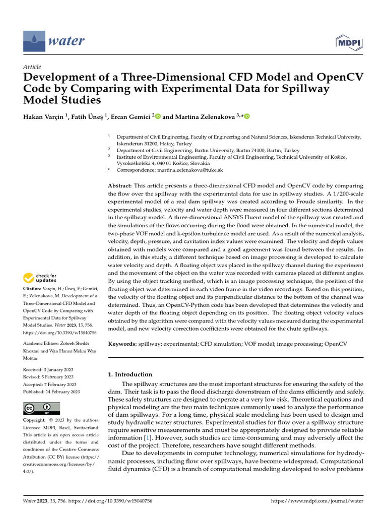 Development of a Three-Dimensional CFD Model and O | PDF ...