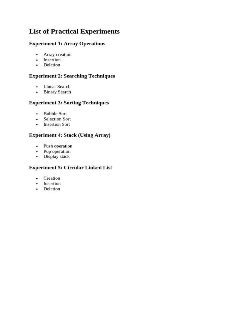 Lab Manual of Data Structure (BCA-312) | PDF