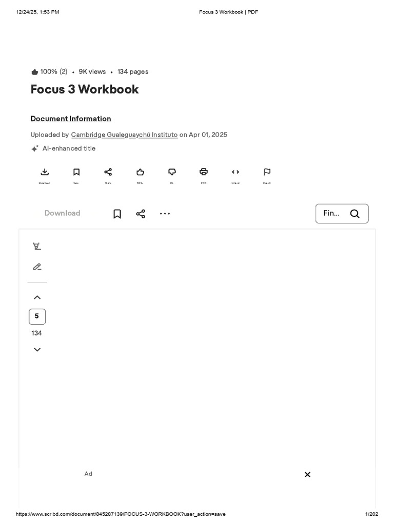 Focus 3 Workbook _ PDF | PDF | Scribd | Internet