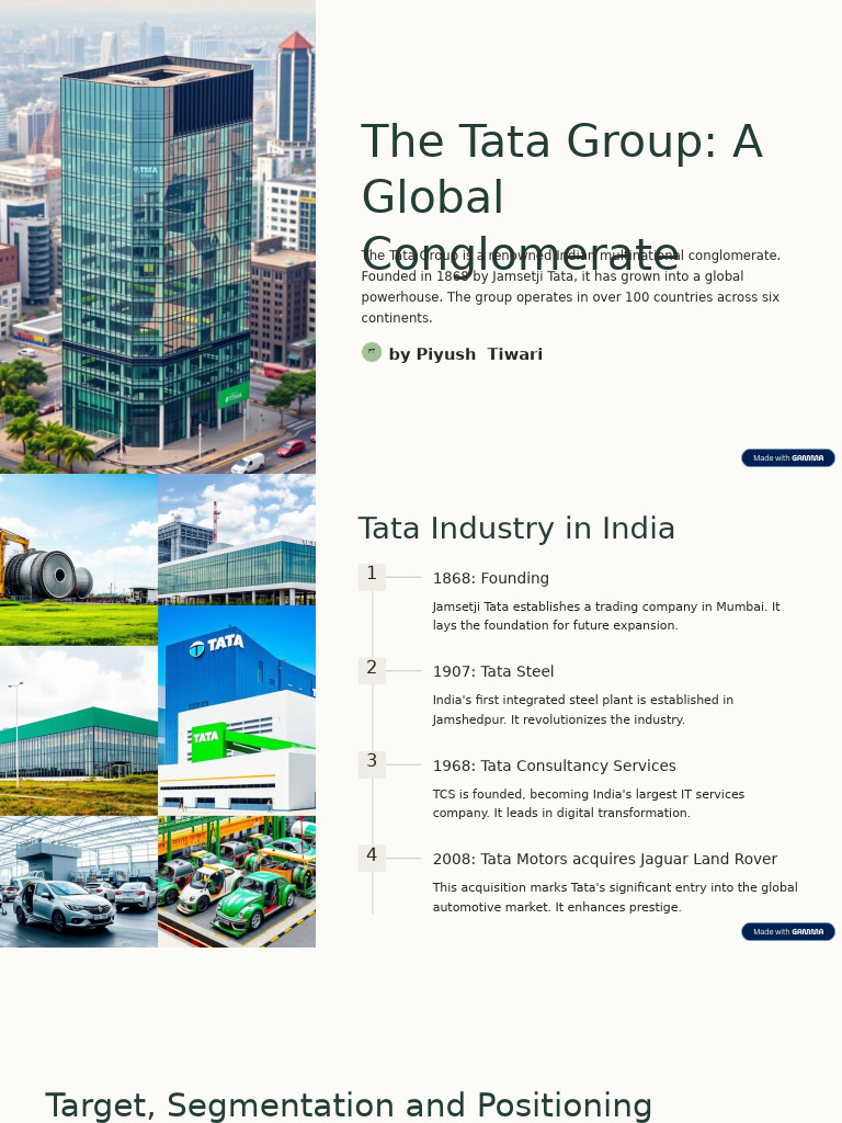 The-Tata-Group-A-Global-Conglomerate | PDF | Brand | Pricing