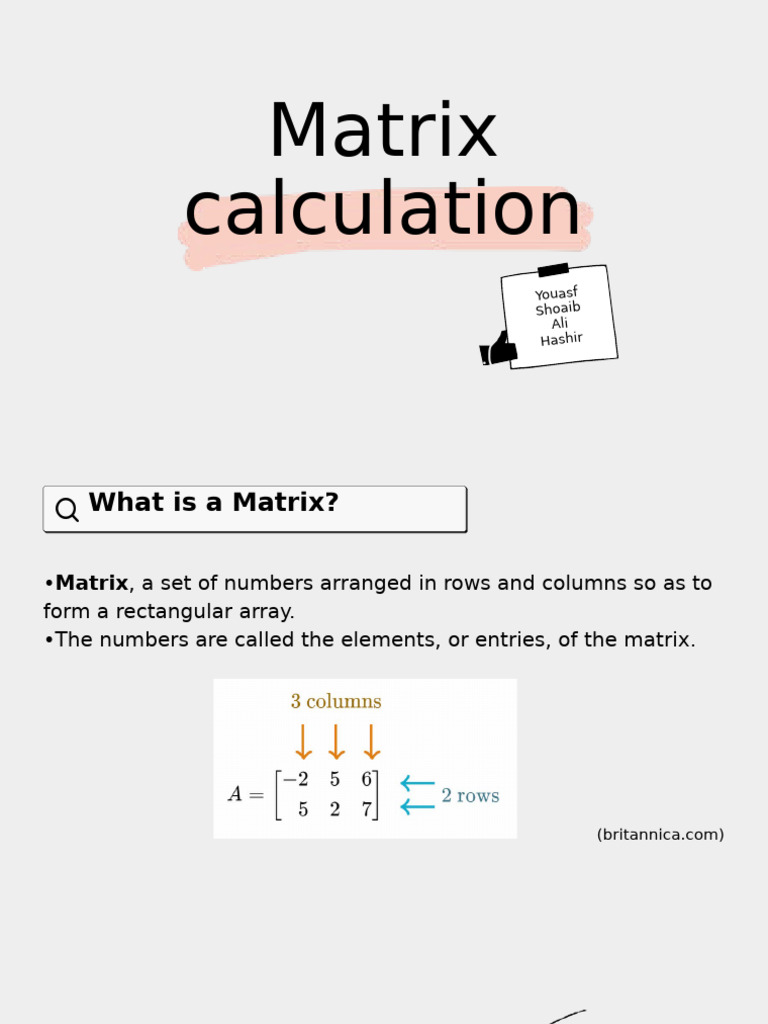 Understanding Matrices and Their Applications | PDF