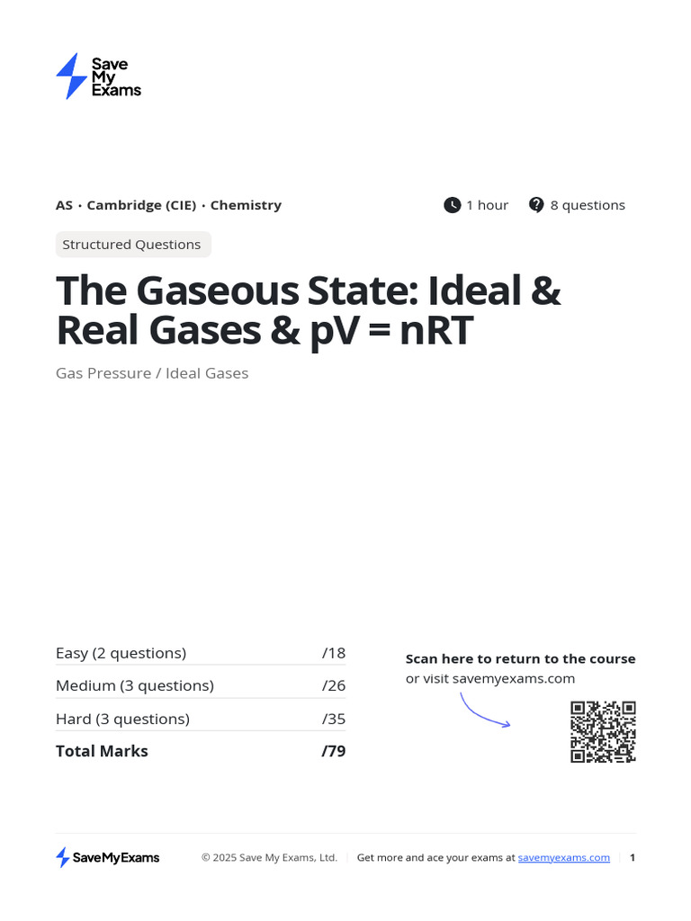 4 1 The Gaseous State Ideal and Real Gases and PV Equals NRT ...