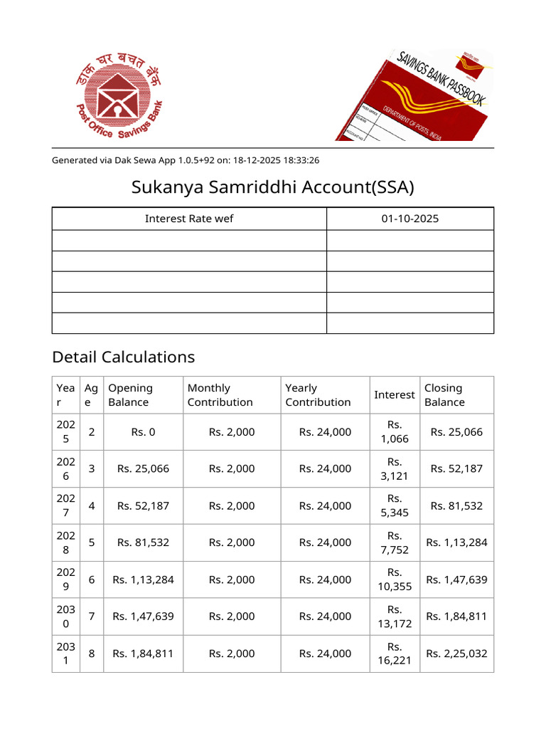 SSA Calculation Report | PDF | Personal Finance | Financial Services