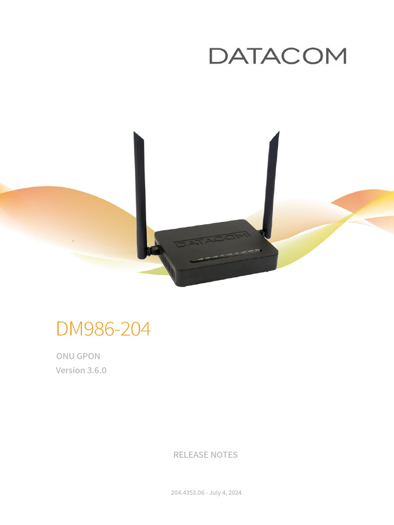 204.4353.06 - DM986-204 - Release Notes - English | PDF | Graphical ...