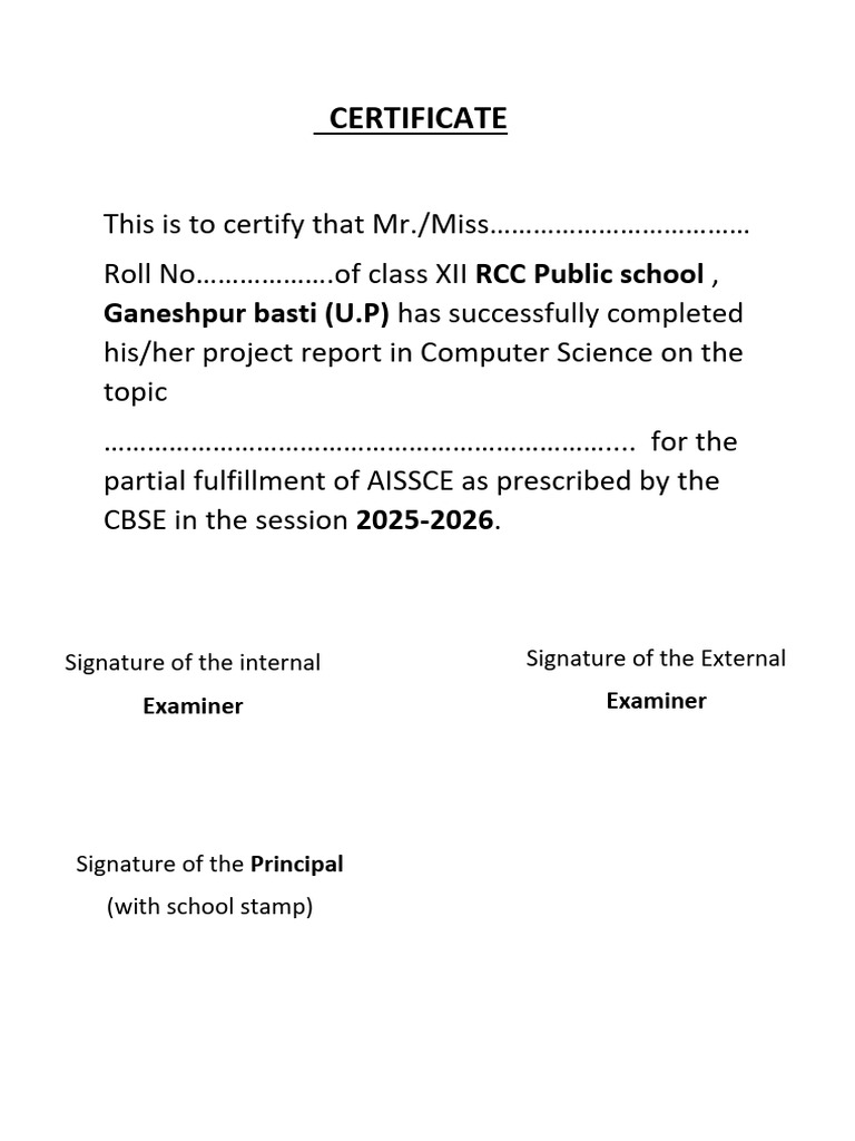 Certificate (CS) | PDF