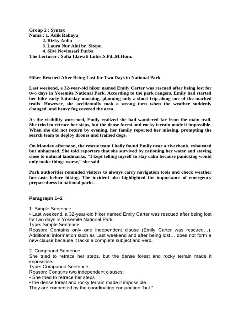 Identify Narrative Teks | PDF | Sentence (Linguistics) | Syntax