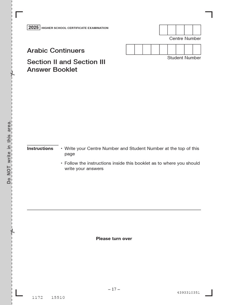 2025-hsc-arabic-continuers part 3 | PDF | Educational Stages
