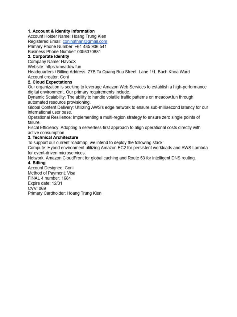 Profile AWS | PDF